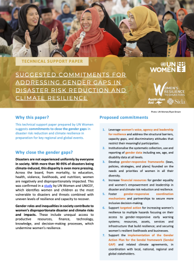 Gender dimensions of disasters | UNW WRD Knowledge Hub